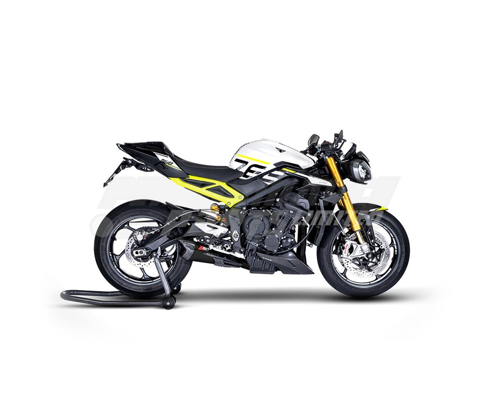 Triumph Street Triple 765RS 2023-24 Zard Black Coated Stainless Full S ...