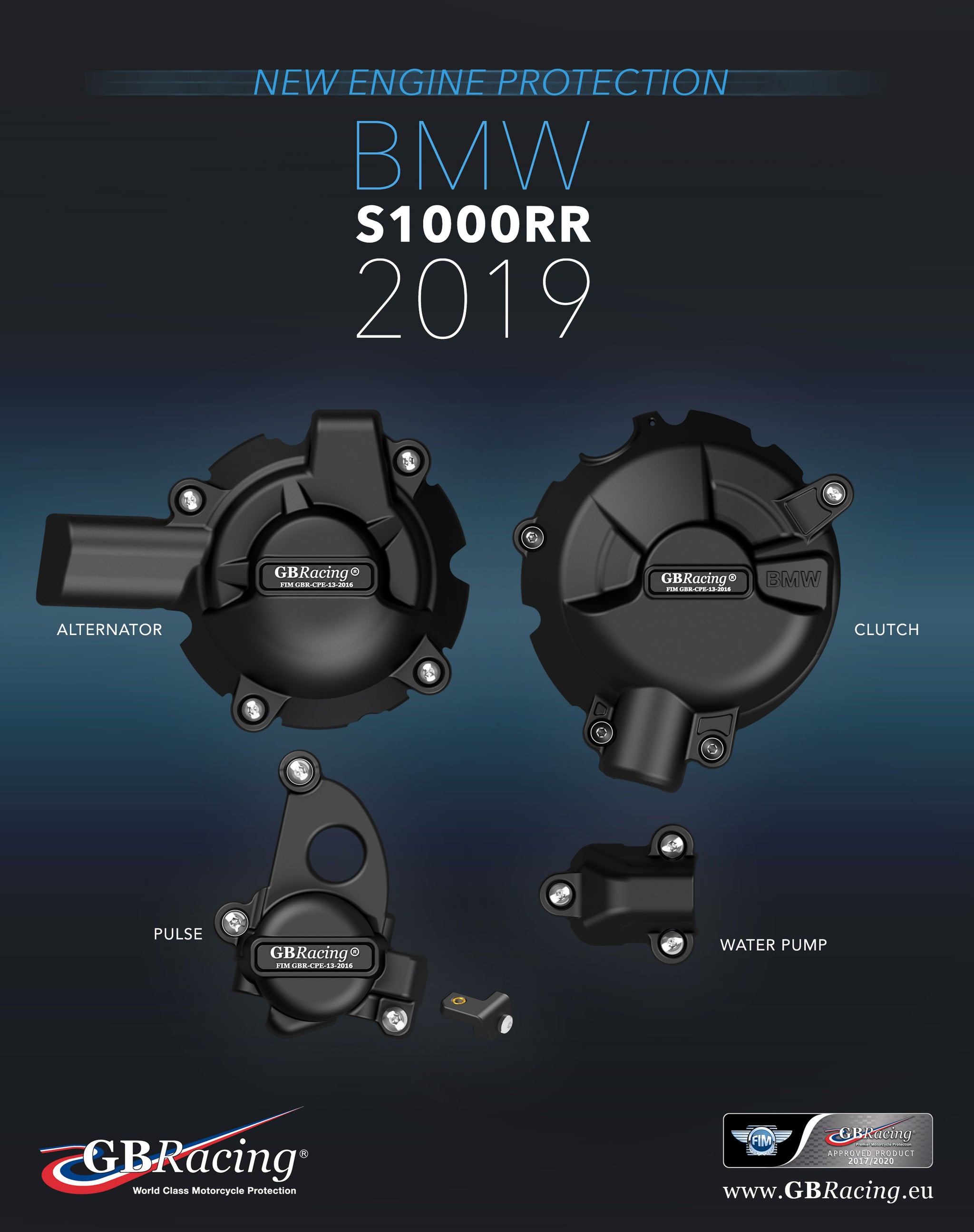 BMW S1000RR 2019> GB Racing Secondary Engine Cover Set – UK Race Support