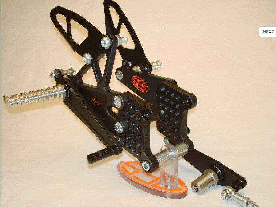 Triumph Daytona 675/R 2013-16 SES Race Rearsets – UK Race Support